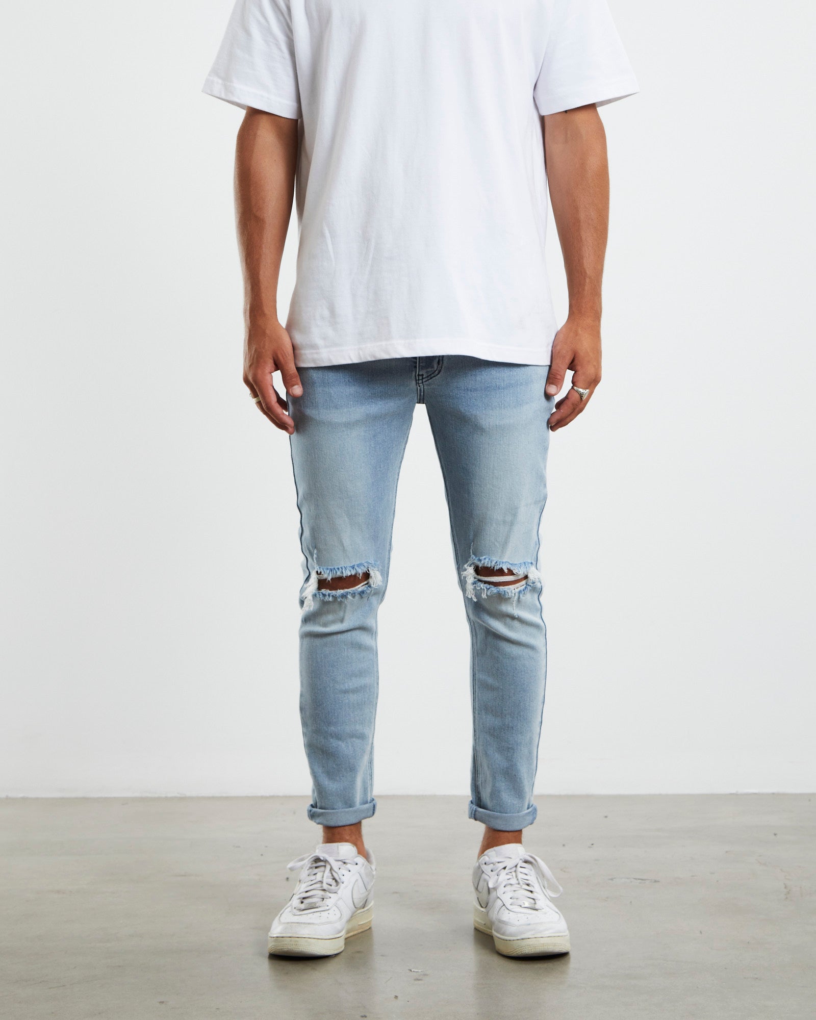 Offset Jeans In Bleach Blue – General Pants Co.