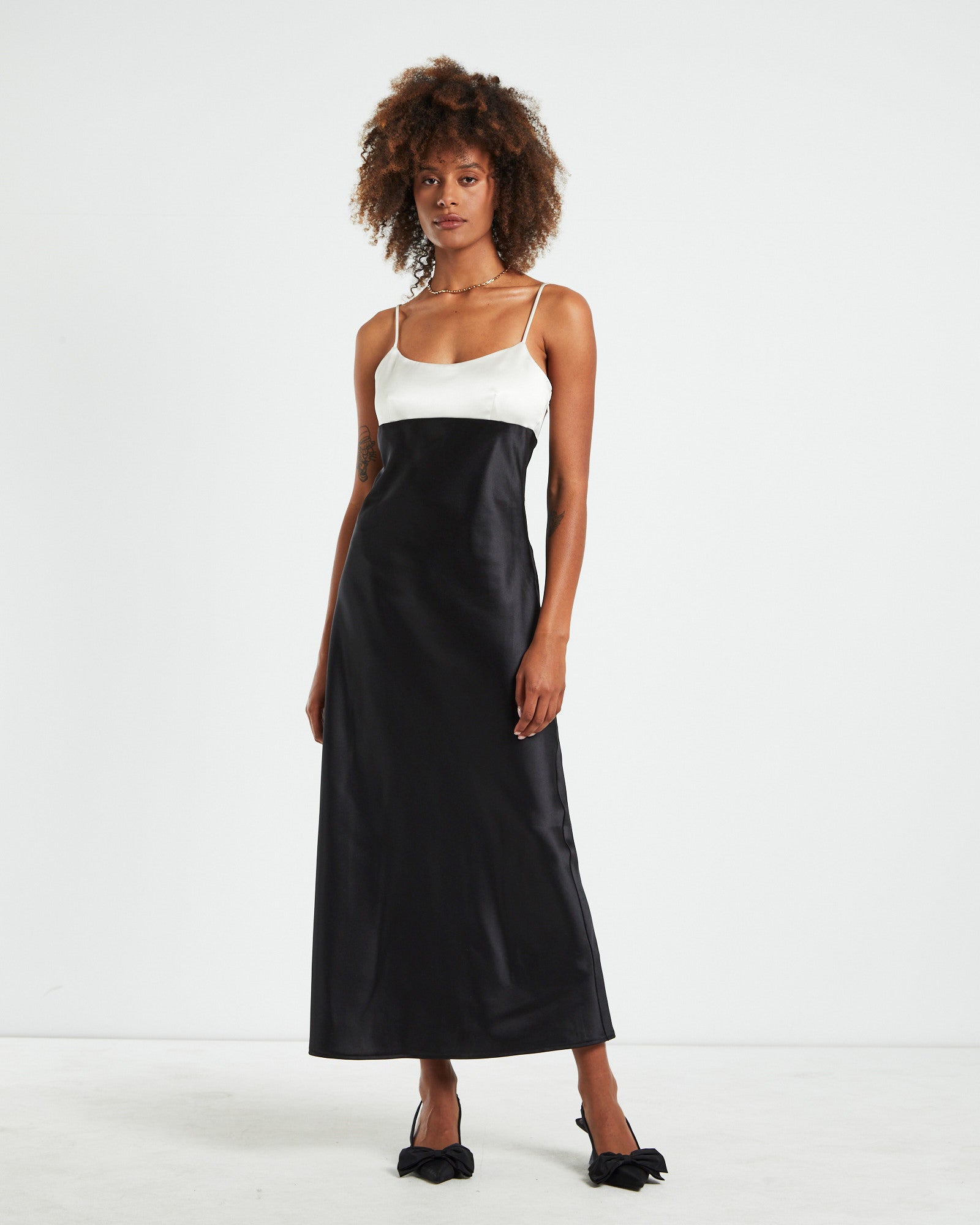 Amanda Colour Block Slip Dress Black/WHite – General Pants Co.