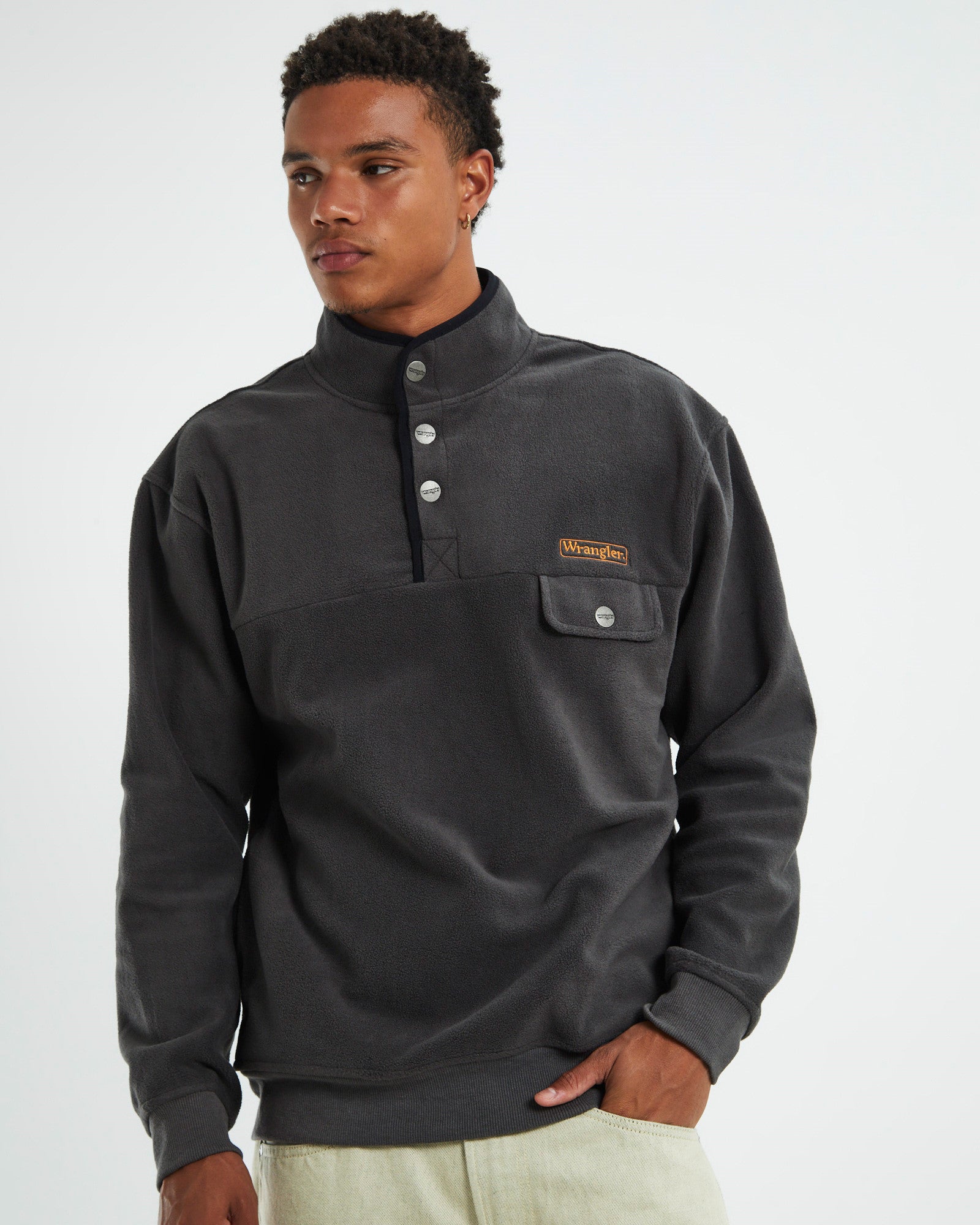 Polar Button Up Sweater Slate Grey – General Pants Co.
