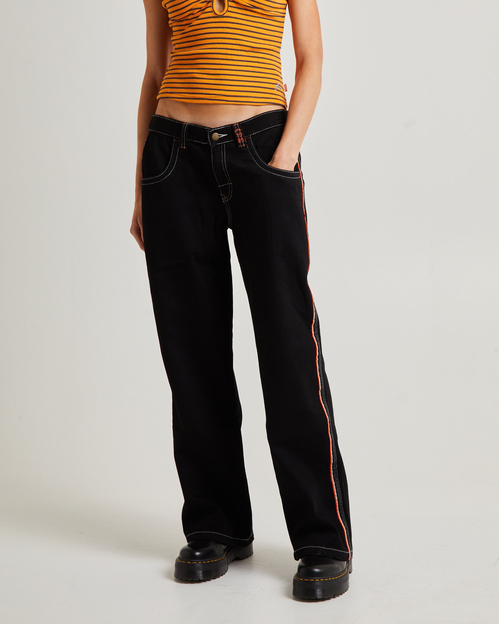 Flip Mommy Low Rise Wide Leg Denim Pants – General Pants Co.