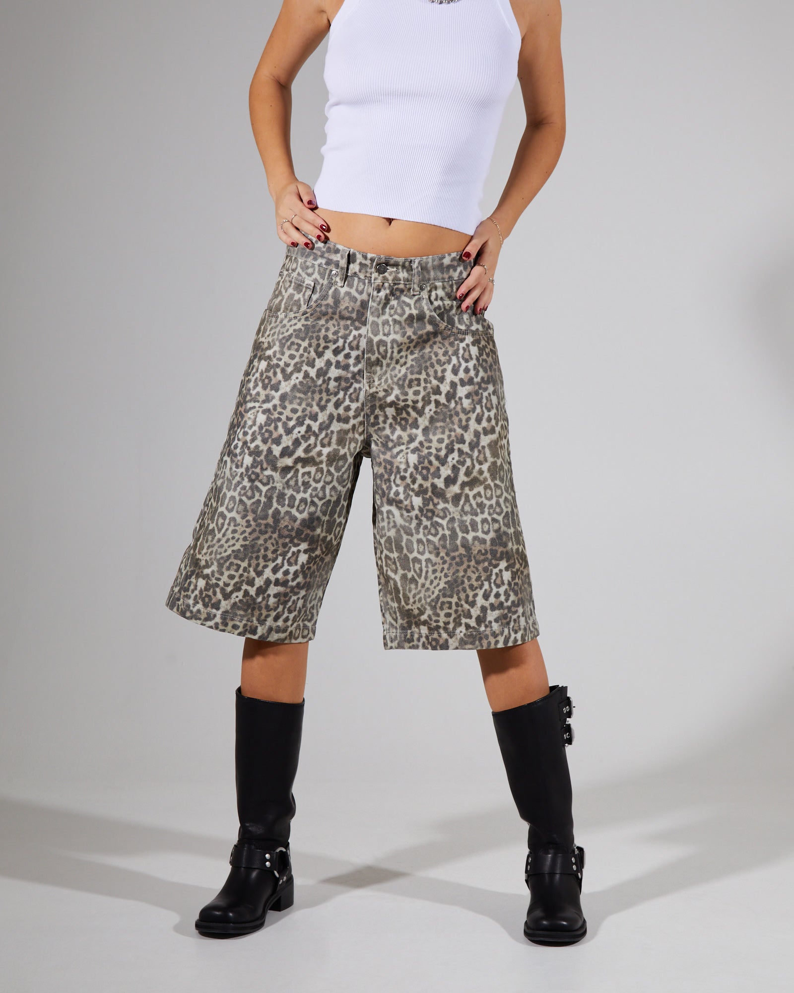 Faded Leopard Jorts – General Pants Co.