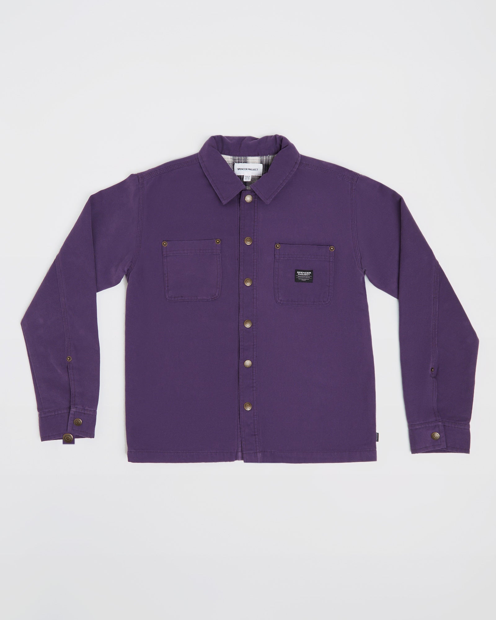 Teen Boys Newcastle Long Sleeve Shacket in Purple – General Pants Co.